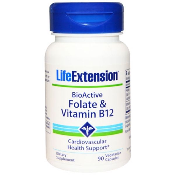Life Extension Folic Acid with Vitamin B12 90 Caps